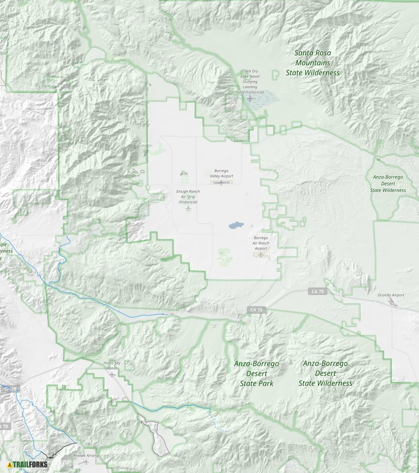 Anza Borrego Desert State Park Map