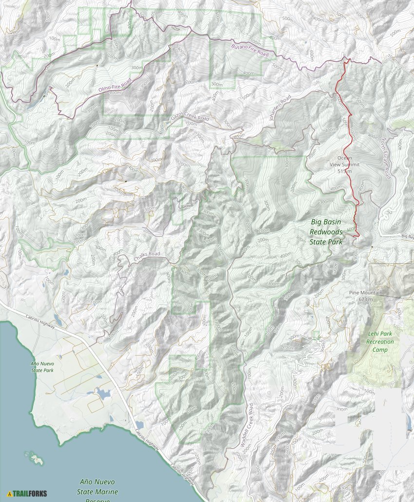 Big Basin Redwoods State Park Mountain Biking Trails | Trailforks