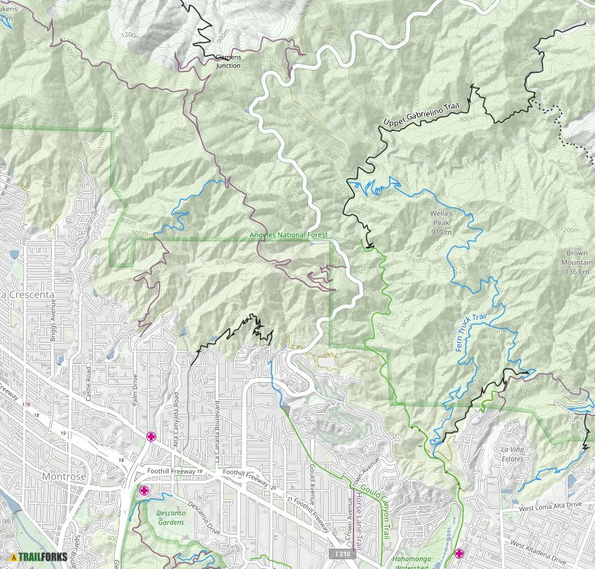 Brown , Altadena Mountain Biking Trails | Trailforks