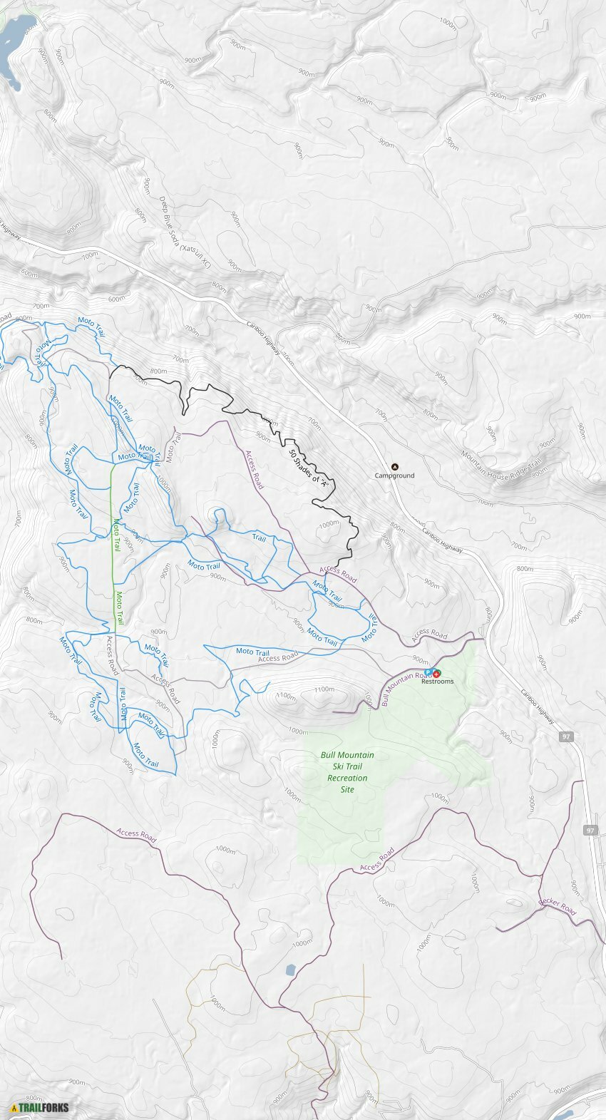 Bull Mountain ORM Trails, McLeese Lake Dirtbiking Trails | Trailforks