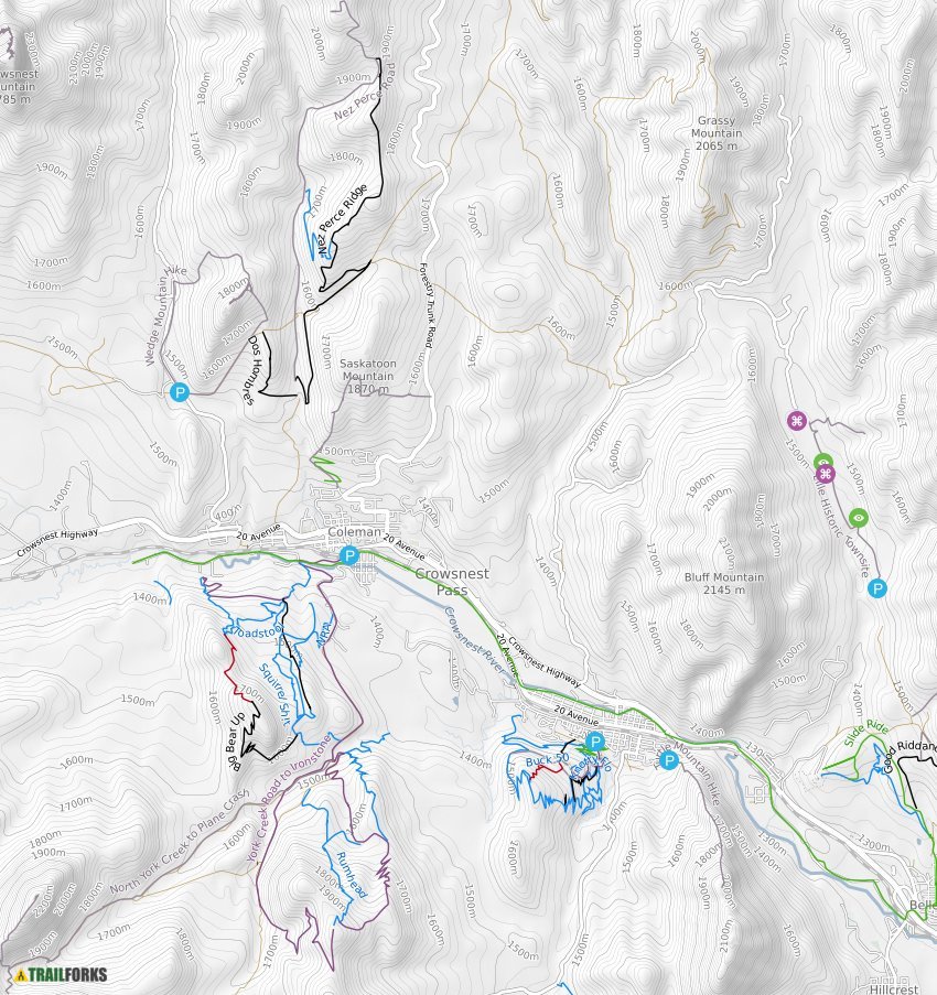 Coleman, Alberta Mountain Biking Trails | Trailforks