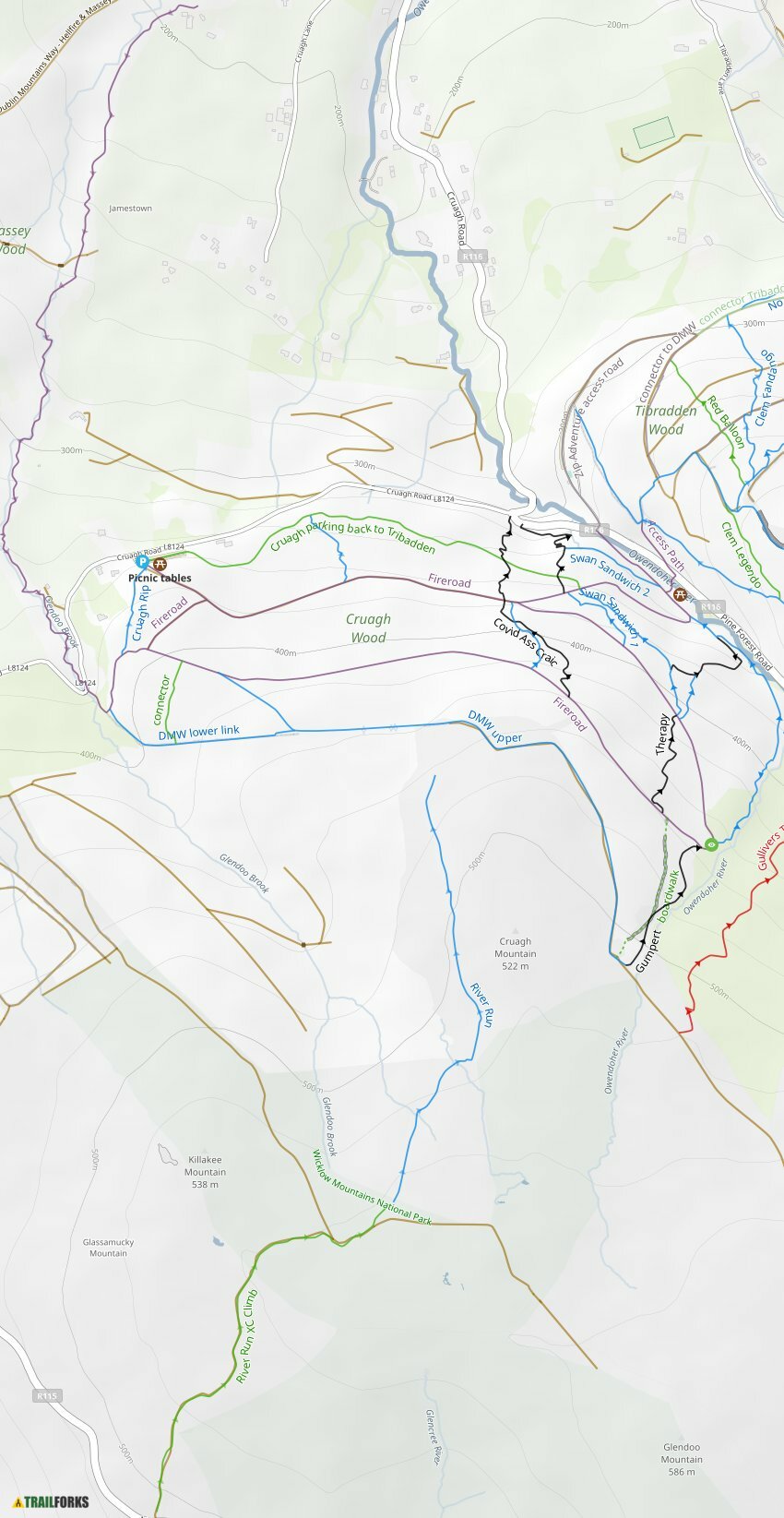 Cruagh Woods, Dublin Mountain Biking Trails | Trailforks