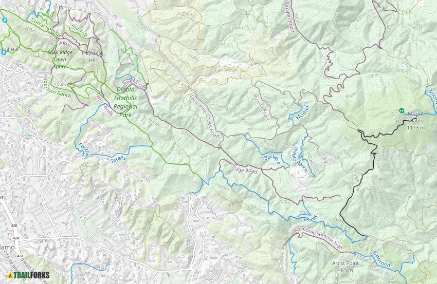 Diablo Foothills Regional Park, Walnut Creek Mountain Biking Trails ...