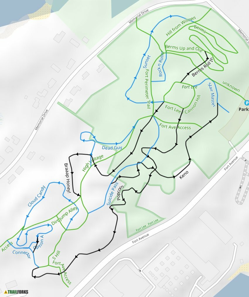 Fort Lee /Cannon Hill, Salem Mountain Biking Trails | Trailforks