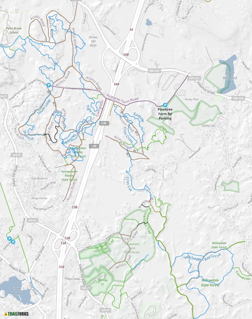 Georgetown-Rowley State Forest, Georgetown Mountain Biking Trails ...