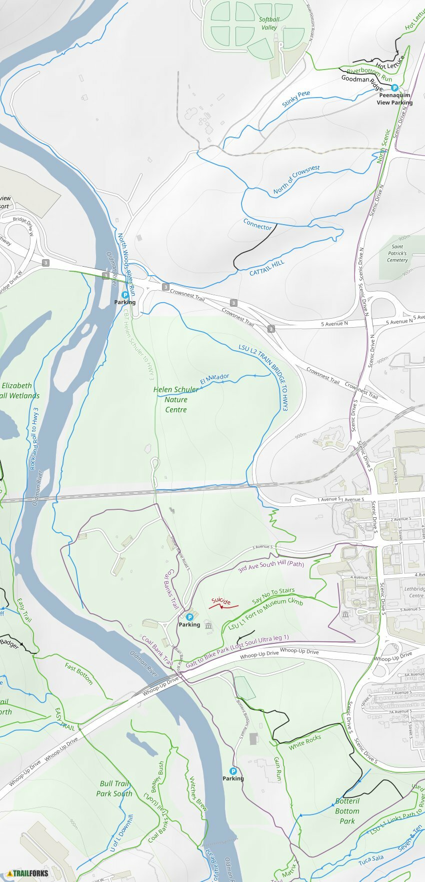 Indian Battle Park, Lethbridge Mountain Biking Trails | Trailforks