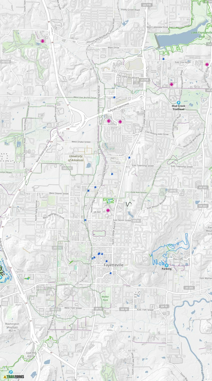 Fayetteville Ar Bike Trails Map - Document fayetteville bike trail map