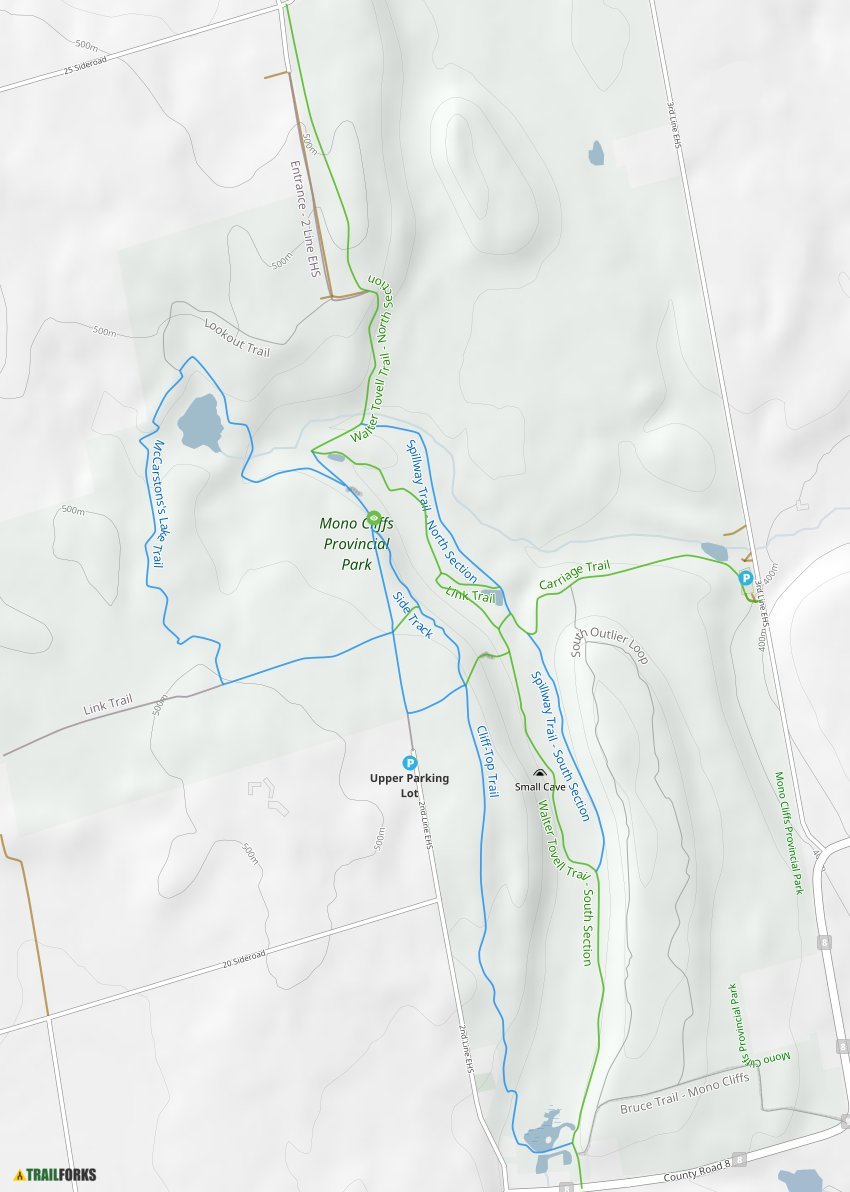 Mono Cliffs Provincial Park Mountain Biking Trails | Trailforks