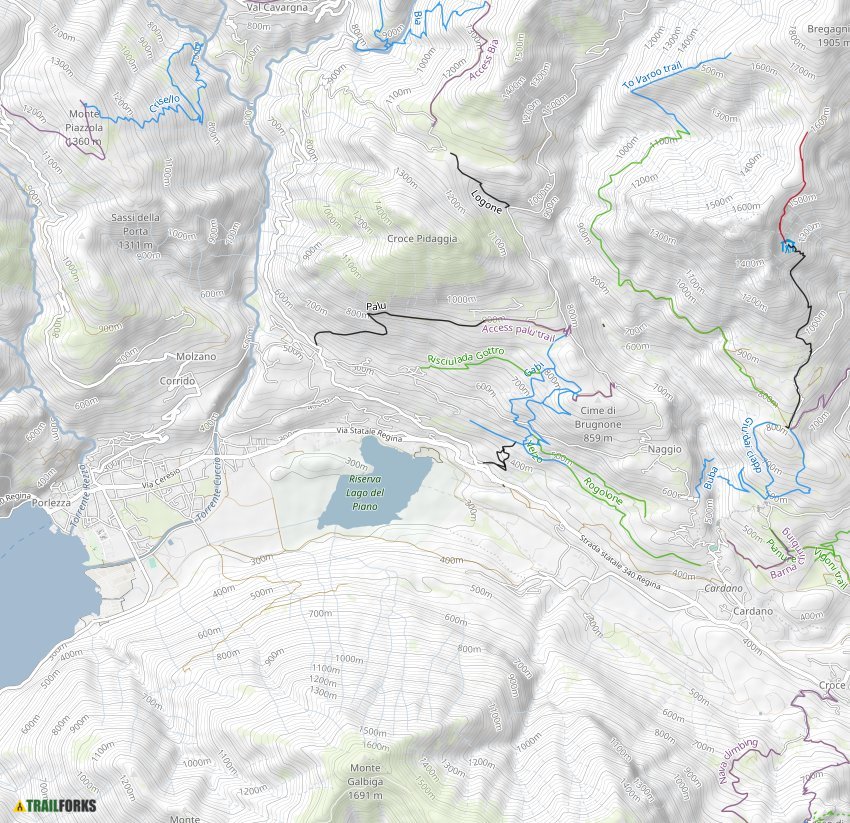 Monte Pidaggia, Carlazzo Mountain Biking Trails | Trailforks