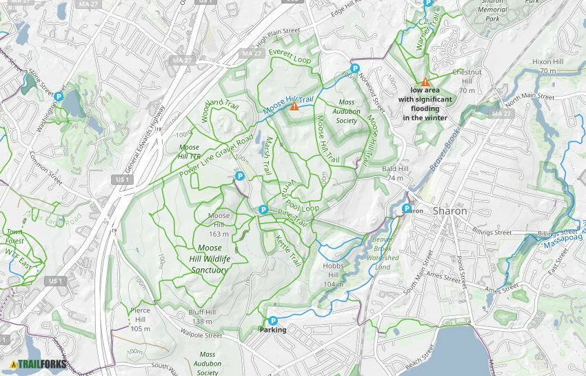 Moose Hill Hiking Trails | Trailforks