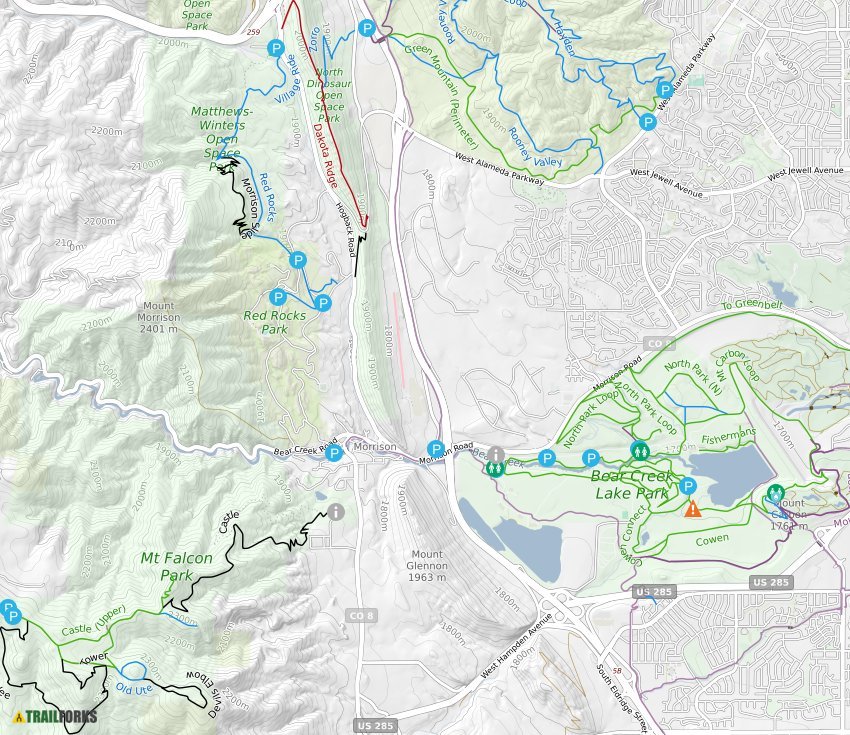 Mapa De Morrison, Colorado