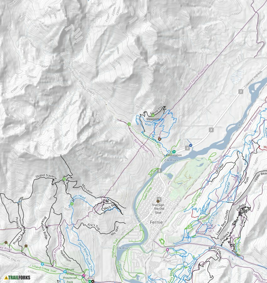 Mt Fernie, Fernie Mountain Biking Trails | Trailforks