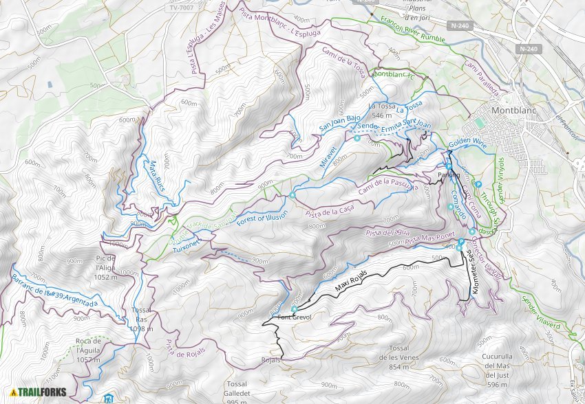 Muntanyes de Montblanc Mountain Biking Trails | Trailforks