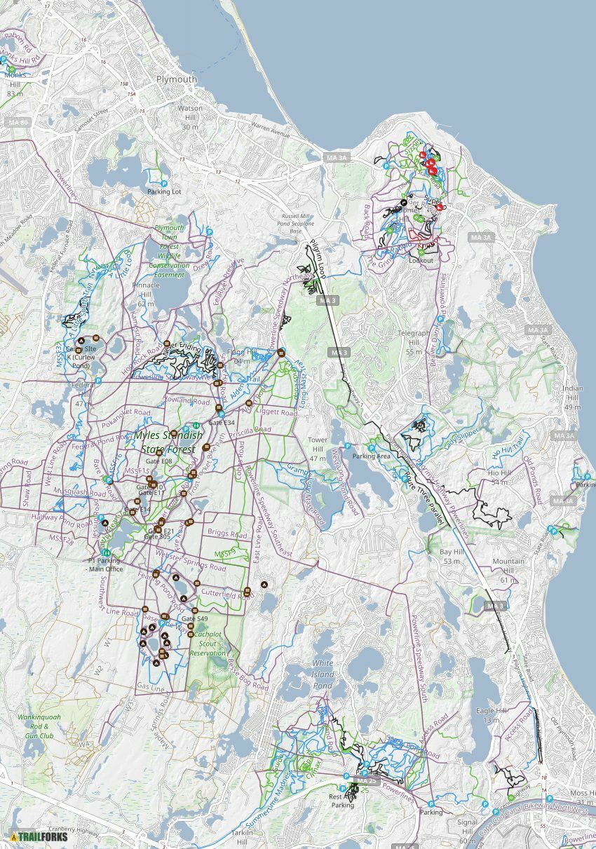 Plymouth, Massachusetts Mountain Biking Trails | Trailforks