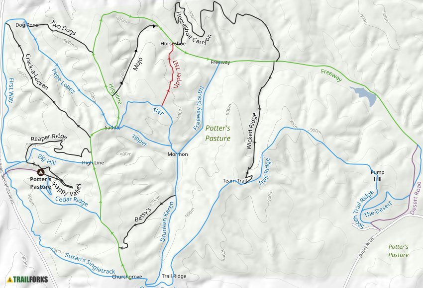 Potter's Pasture, Brady Mountain Biking Trails | Trailforks