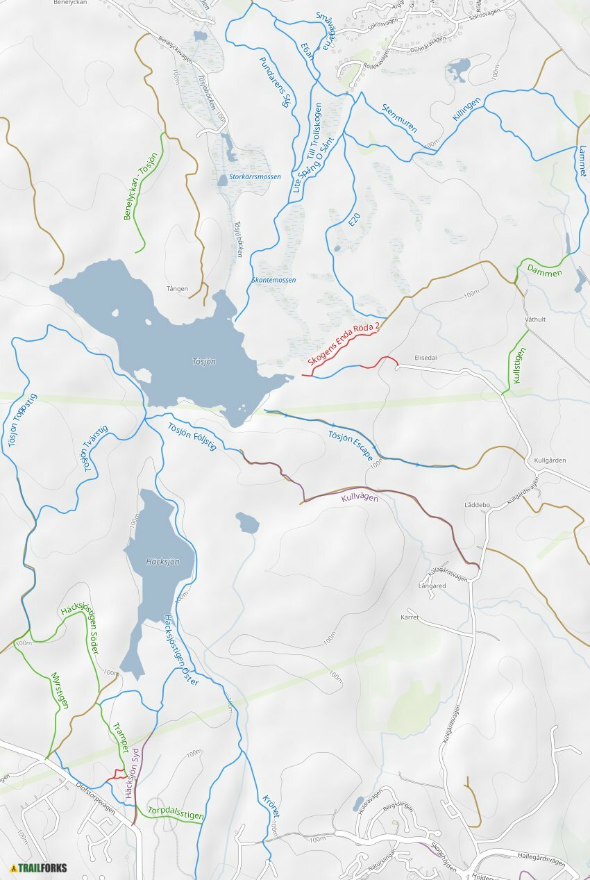 Riddarsten-Häcksjön-Tösjön, Lerum Mountain Biking Trails | Trailforks