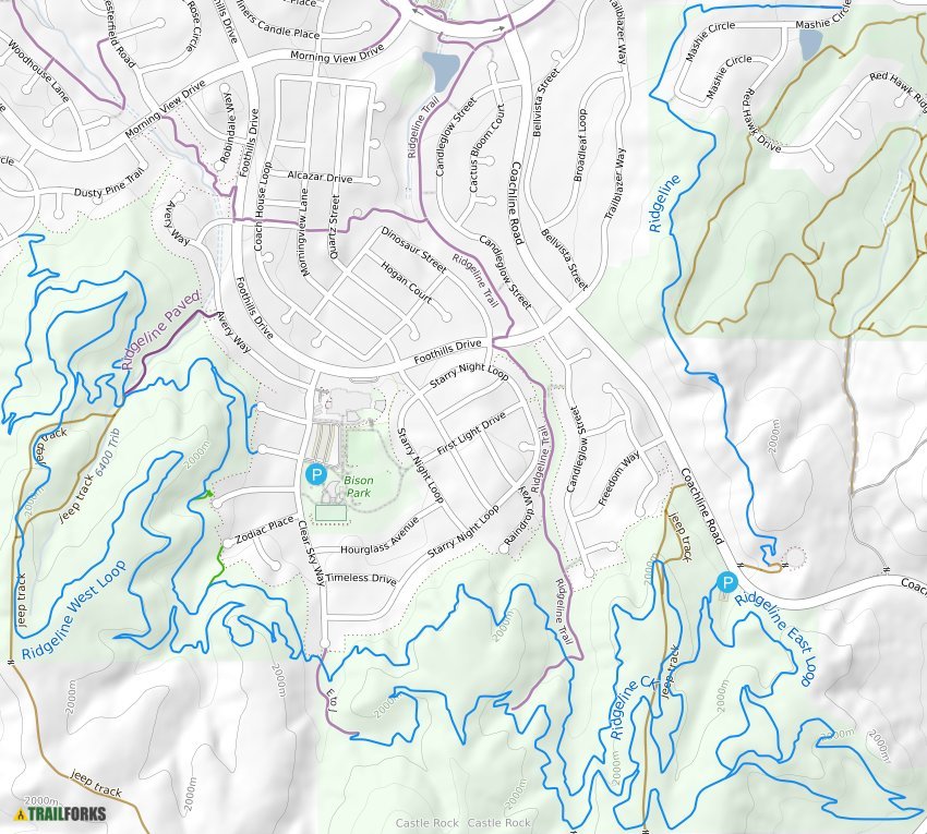 Ridgeline Open Space, Castle Rock Mountain Biking Trails | Trailforks