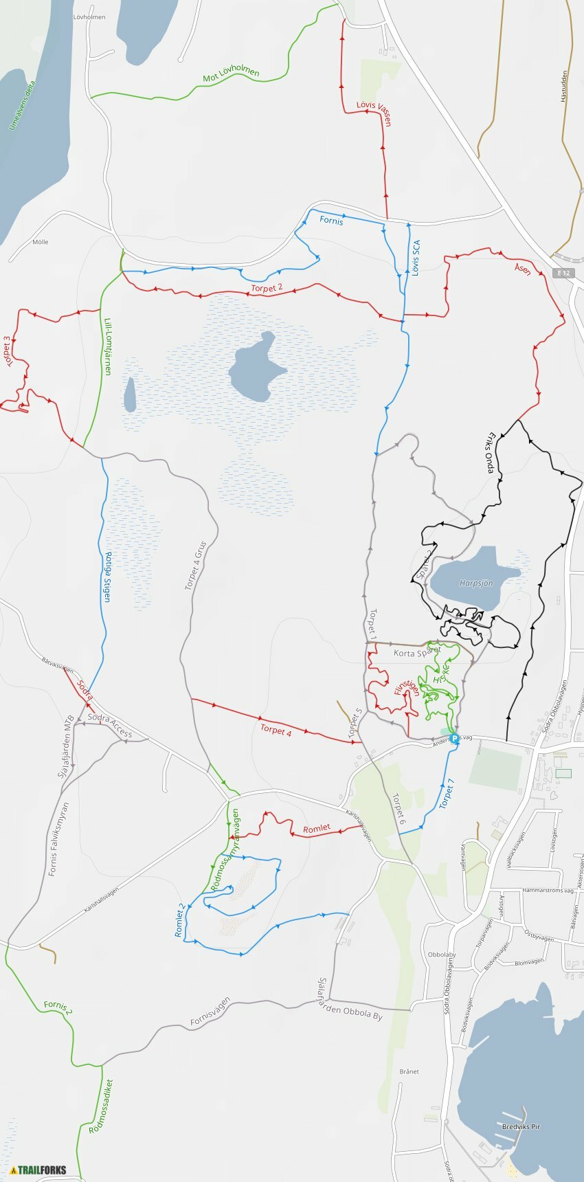 SCA Arena, Umeå Mountain Biking Trails | Trailforks