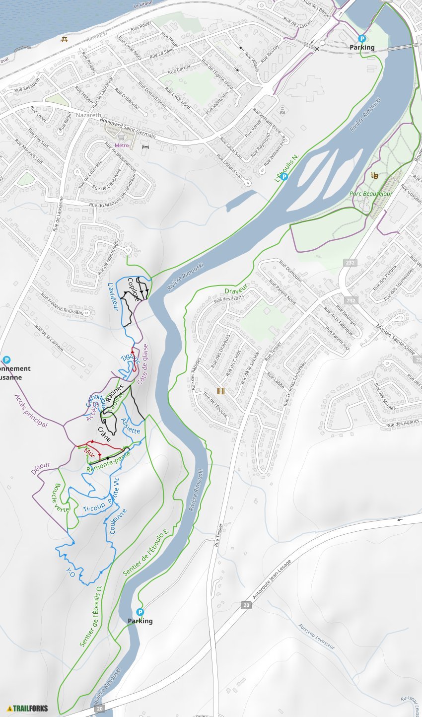 Sentiers du Parc Beauséjour Mountain Biking Trails | Trailforks