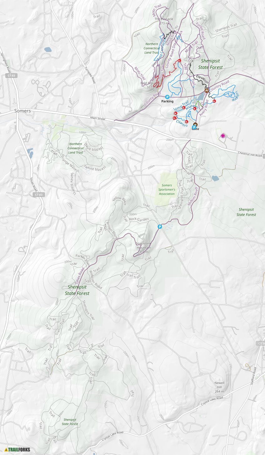 Shenipsit State Forest, Somers Mountain Biking Trails | Trailforks