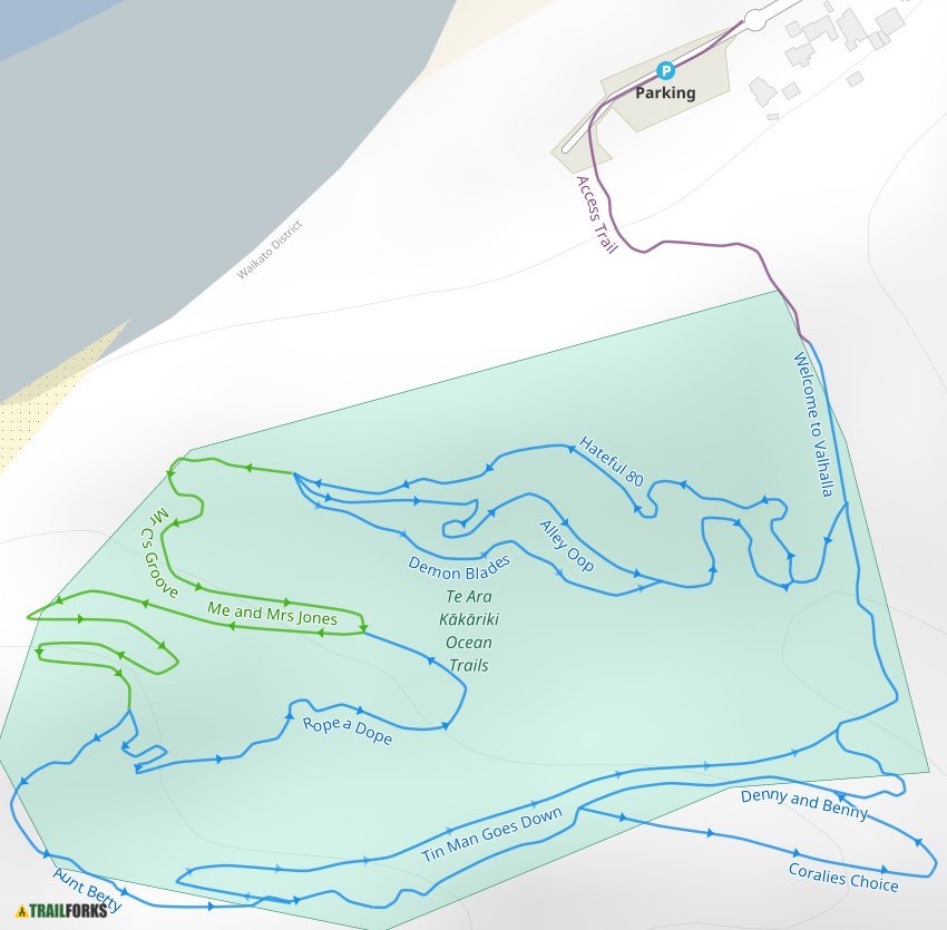 Te Ara Kākāriki, Raglan Mountain Biking Trails | Trailforks