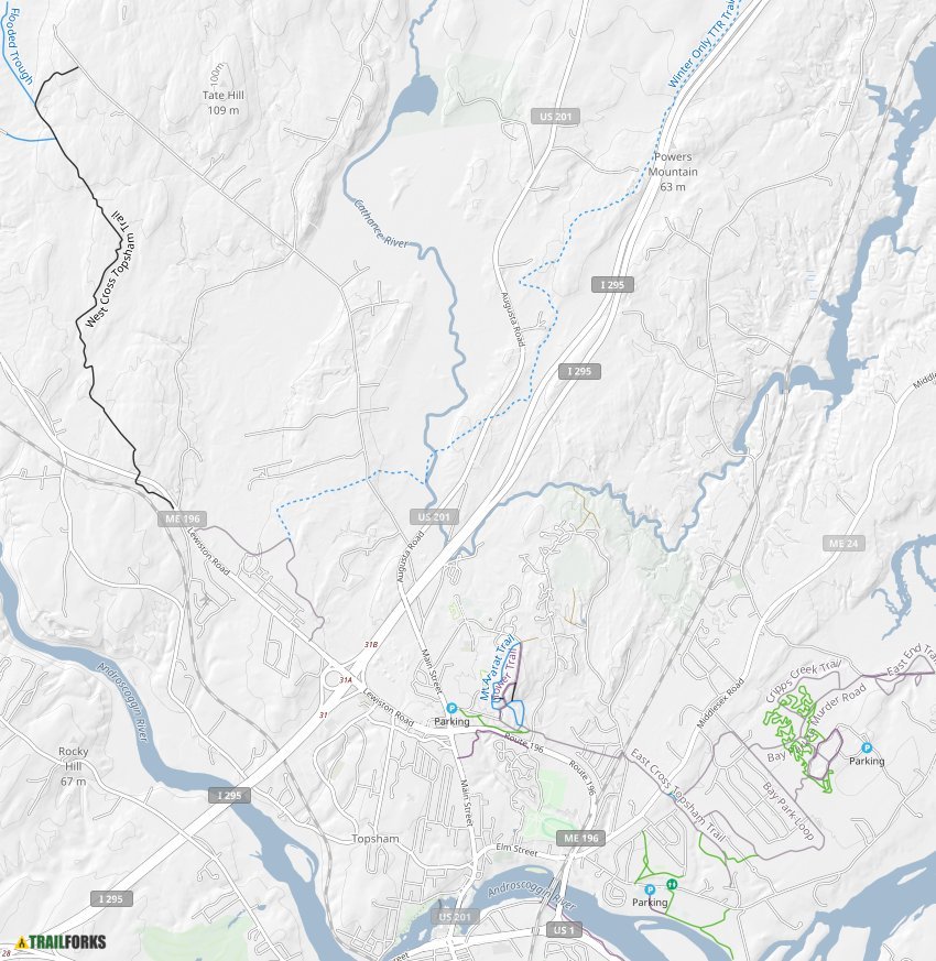 Topsham Trail Network Mountain Biking Trails | Trailforks