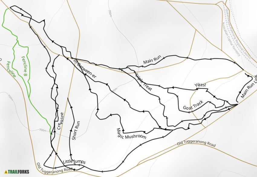 Tuggeranong Pines, Canberra Mountain Biking Trails | Trailforks