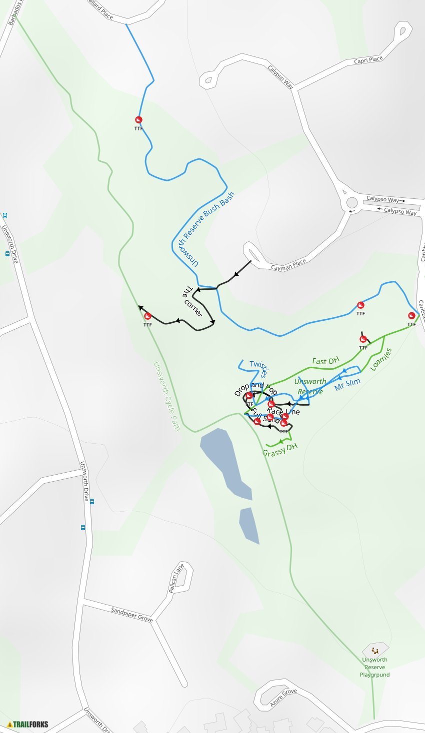 Unsworth Reserve, Cambridge Mountain Biking Trails | Trailforks