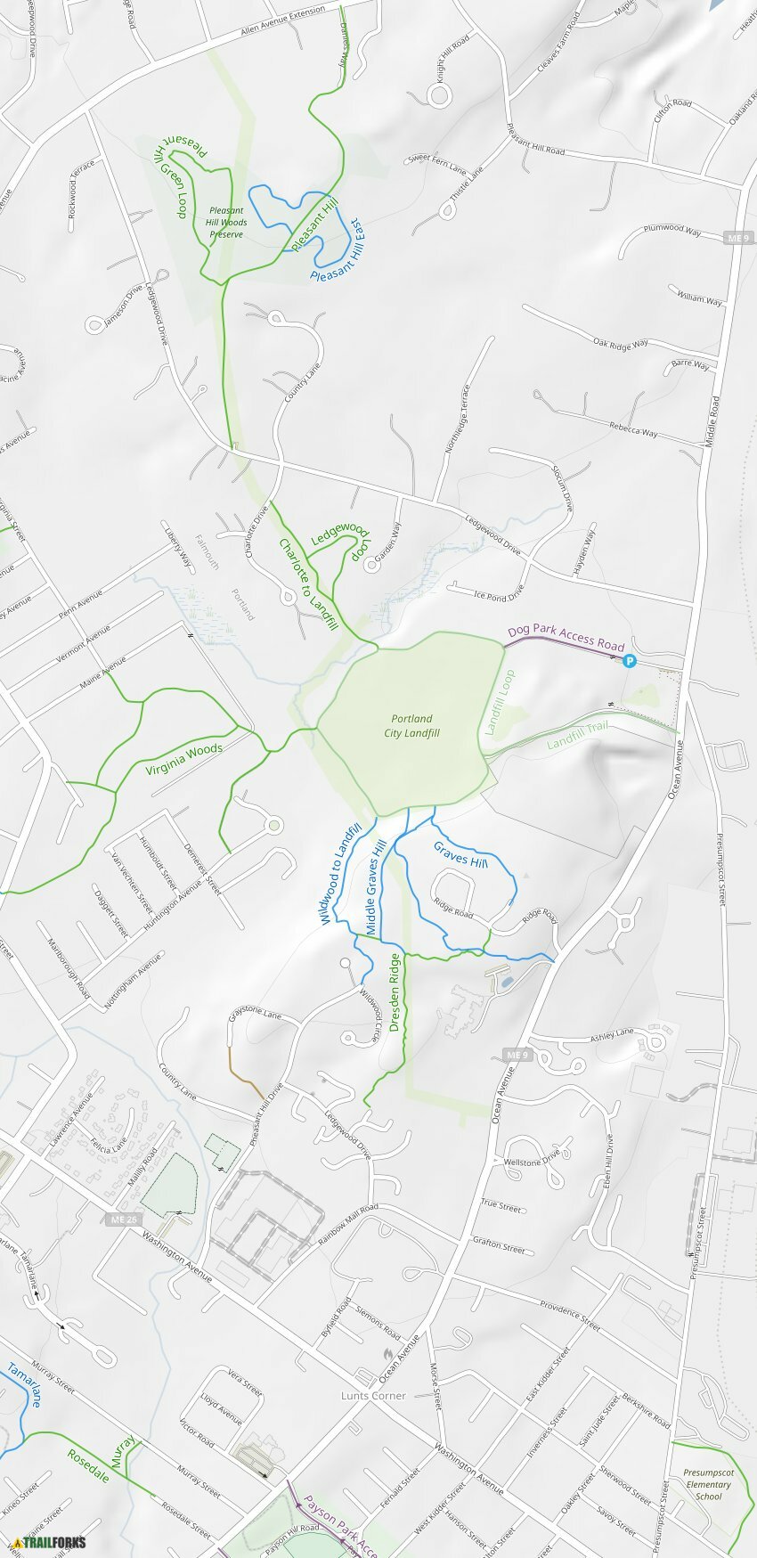 Virginia Woods & Landfill Area, Portland Mountain Biking Trails ...