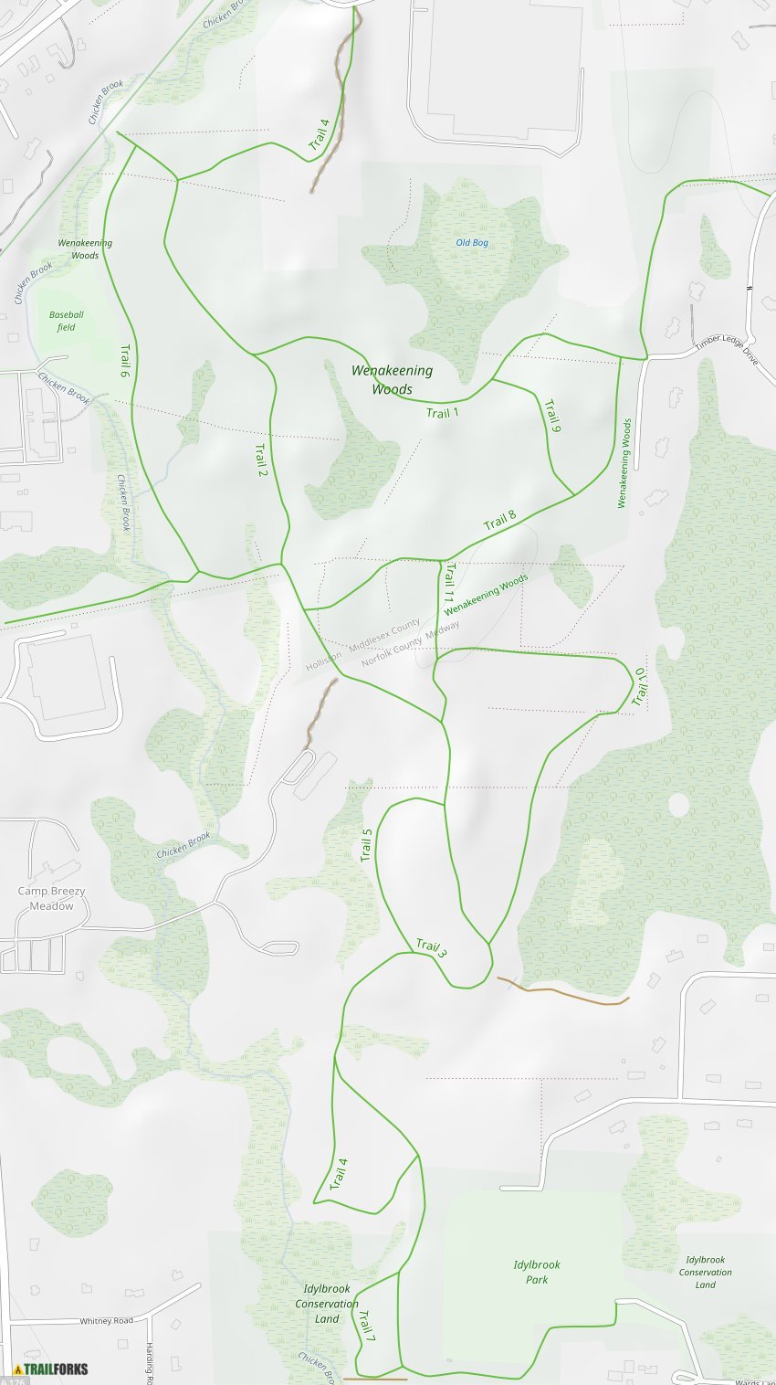 Wenakeening Woods, Holliston Mountain Biking Trails | Trailforks