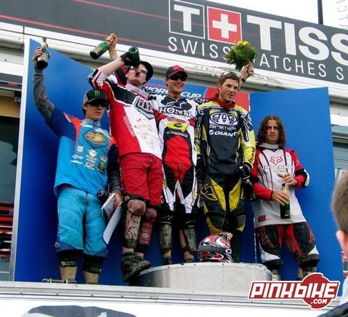 Rennie Podiums at the world cup downhill in Willingen, Germany - Pinkbike