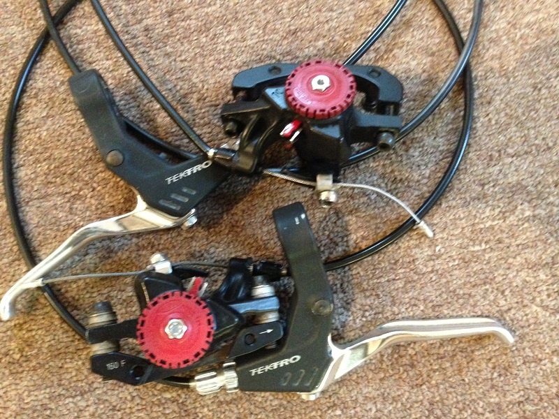 Avid BB5 brake set with Tektro lever assy's For Sale