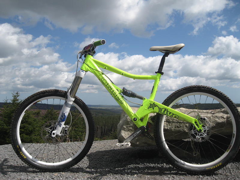 2011 Orange Five Pro AM bike - neon yellow enduro XC For Sale