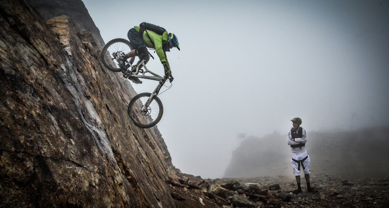 Brett Tippie, at next to the start of "Top of the World" in Whistler ...
