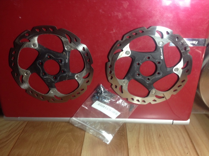 (2) 160mm shimano ice tech rotors For Sale