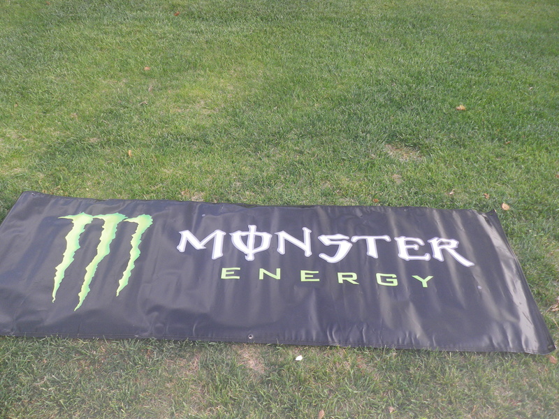 Monster Energy Drink Banner plus Stickers For Sale