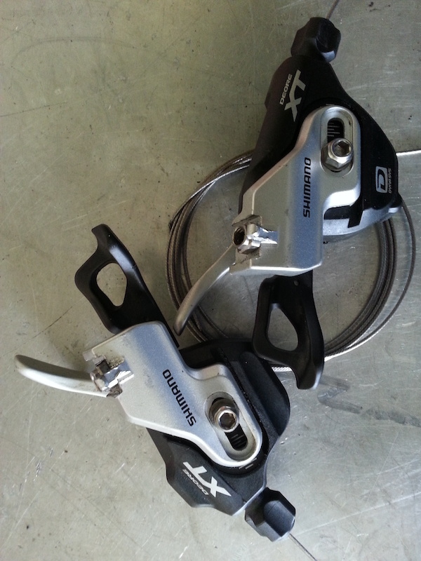 Shimano XT dyna-sys m780 10 speed shifter set For Sale