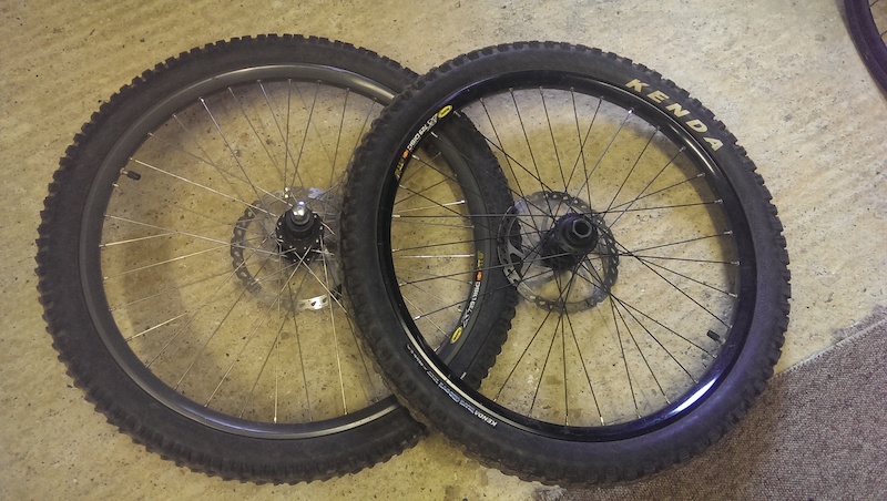 DH wheels - X729 rims on gusset hubs - 20mm & 10mm For Sale
