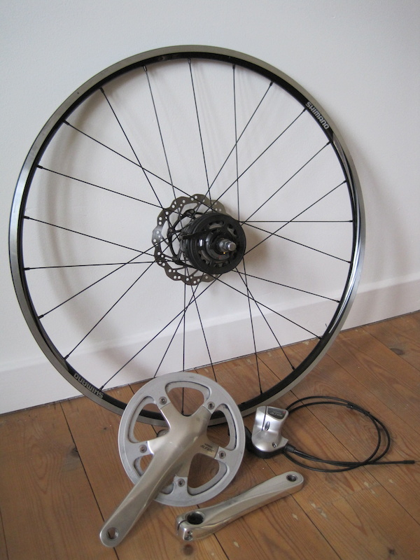 2012 Shimano Alfine 8 Speed Hub, Rear Wheel, Shifter + Cranks For Sale