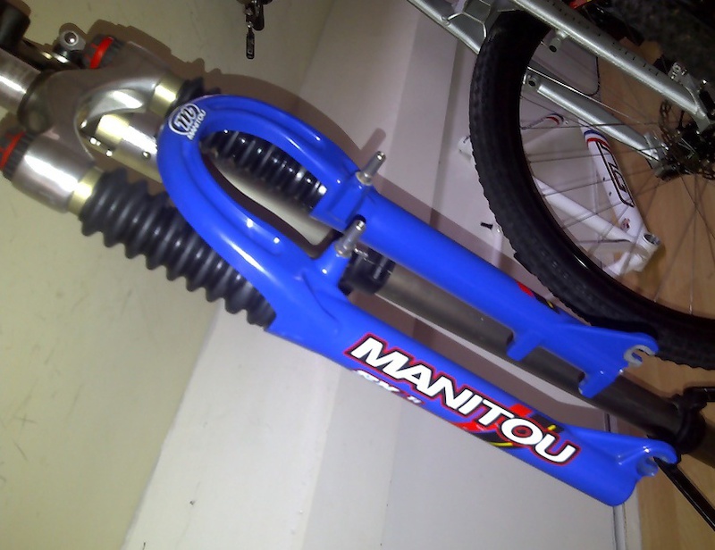 2001 Manitou SX Ti forks 100mm titanium spring retro For Sale