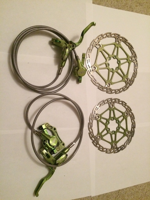 Hope Mono Mini Team Green Brakes & Hope Team Green Rotor For Sale