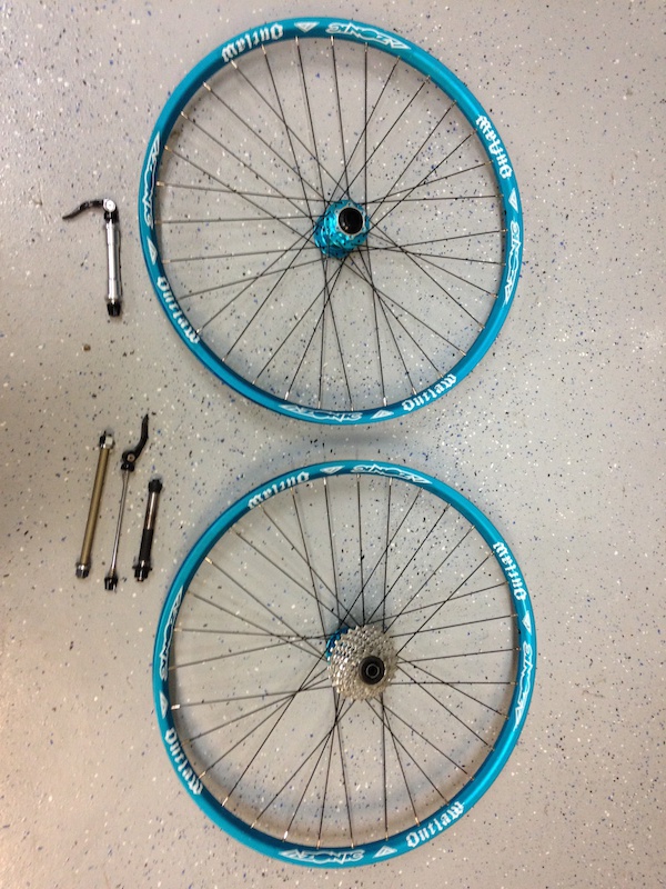 2012 azonic outlaw blue anodized wheel set For Sale