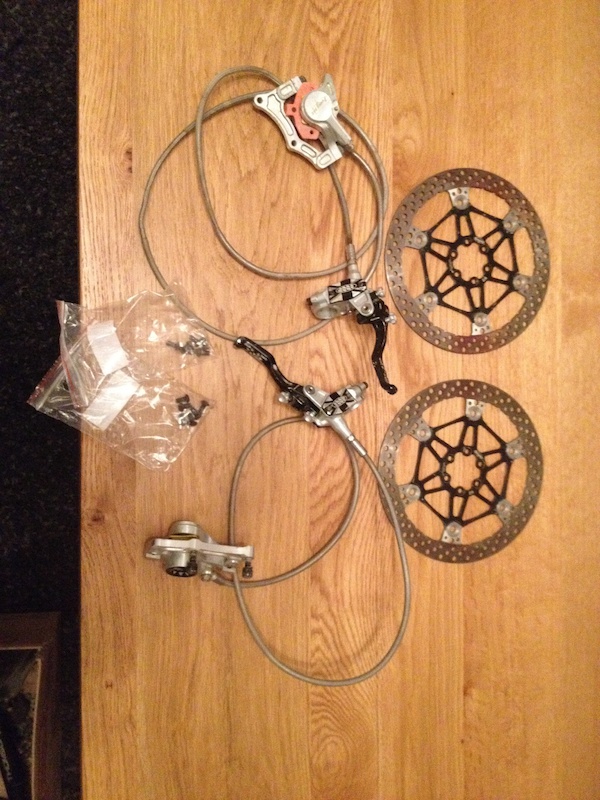 Hope tech 2 v2 Moto vented rotors brakes For Sale