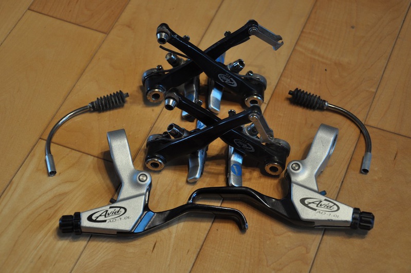Avid 10 V-Brake set + Avid AD-1.0L Levers For Sale