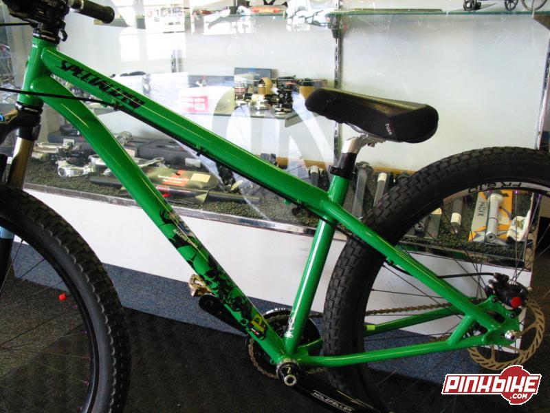 '07 Specialized P.1 Cromoly frame, green, hardtail, one size For Sale