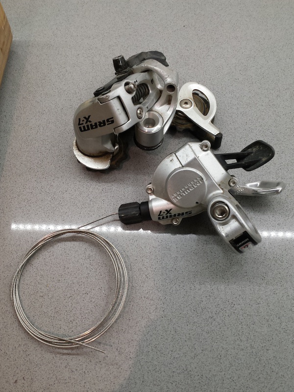 SRAM x7 rear shifter/ Der. combo For Sale