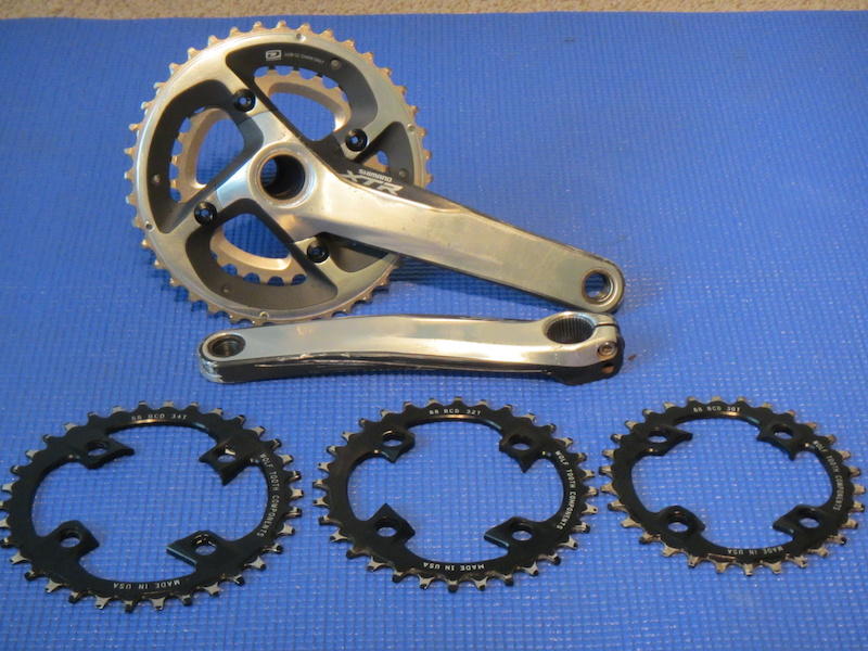 2013 Shimano FC-M985 XTR Cranks + Wolftooth Rings For Sale