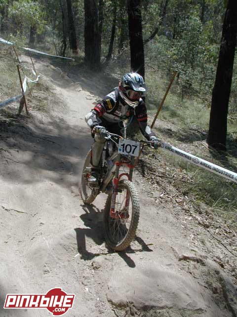 Lucy Topman at Lithgow DH track in Linlithgow, Scotland - photo by ...