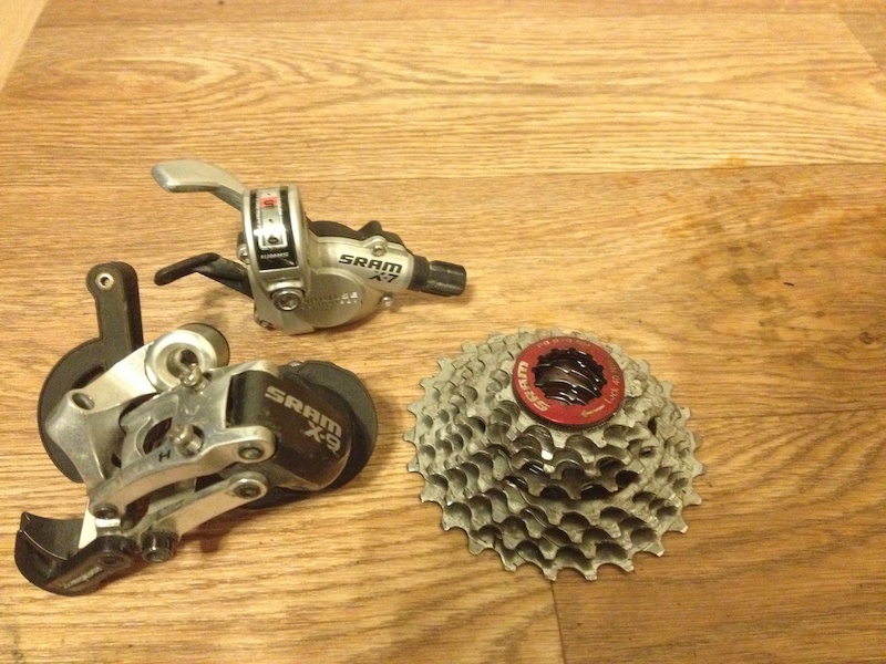 Mini Groupset Sram X7 Shifter X9 Derailleur 9 Spd Cass For Sale