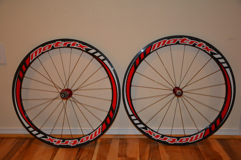 Matrix RACE T50 50mm tubular carbon wheelset 700C For Sale